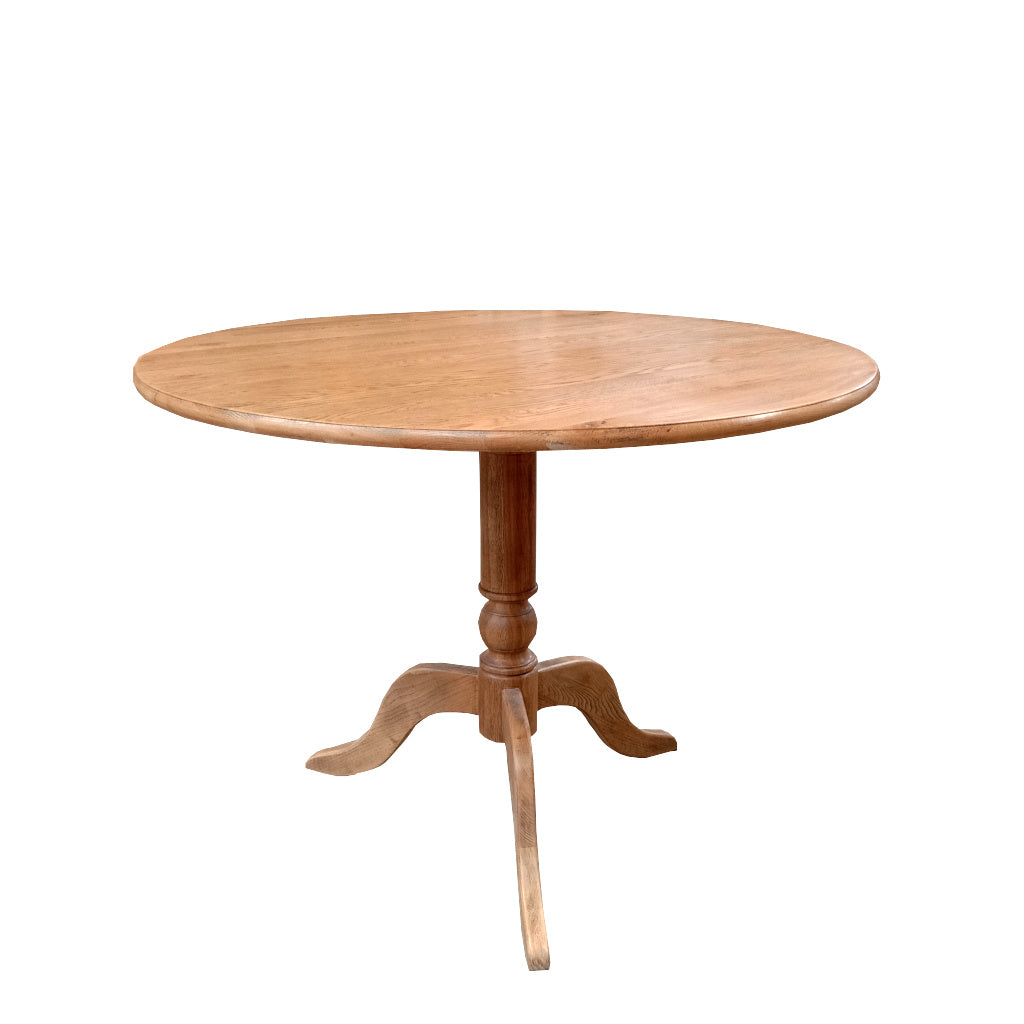 Oak Round Dining Table 100cm Diameter Top– Bohemio Furniture
